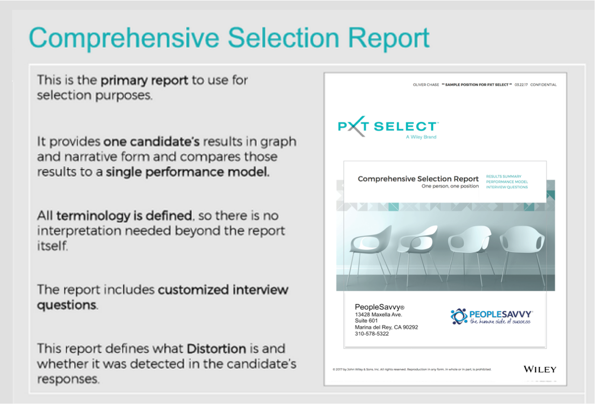 New Comprehensive Selection Report | PeopleSavvy