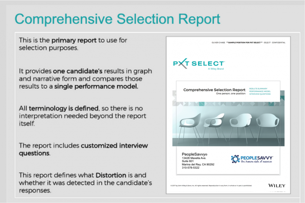 New Comprehensive Selection Report | PeopleSavvy